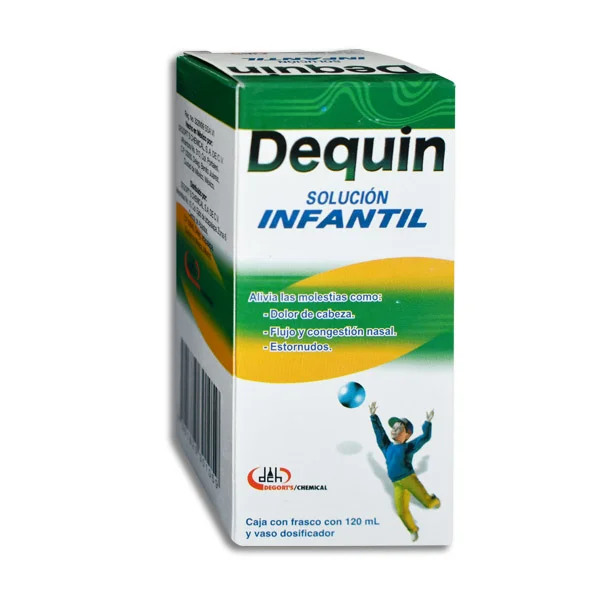 DEQUIN INFANTIL C/120 ML JBE ( CLORFENAMINA, FENILEFRINA, GUAIFENESINA ...